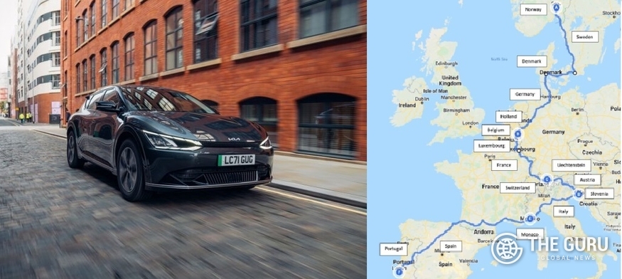 기아 EV6, 유럽 일주 프로젝트 나서…5일간 15개국 6000km 질주