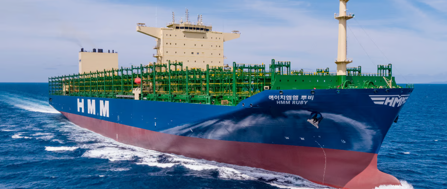 HMM, 'HD현대重 건조' 1만3000TEU급 신조 컨선 'HMM 펄' 원양 항로 투입